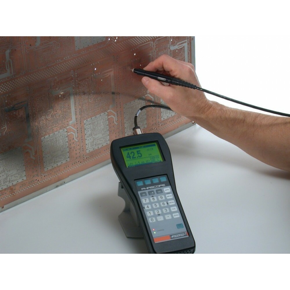Phascope PMP 10 – Medição da espessura do cobre através do furo.